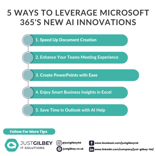 5 Ways To Leverage Microsoft 365’s New AI Innovations | Just Gilbey IT ...